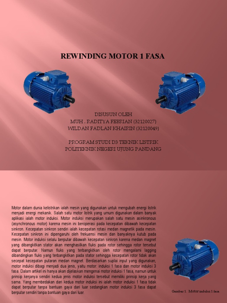 Rewinding Motor 1 Fasa | PDF