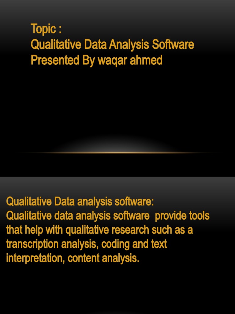Qualitative Data Analysis Software | PDF | Qualitative Research | Data ...