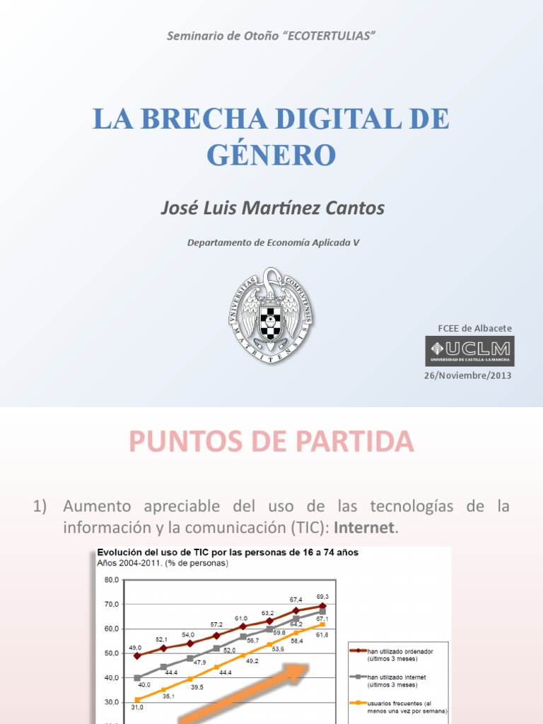 Brecha Digital Género Ecotertulias UCLM | PDF | Comunicación | Edad de ...