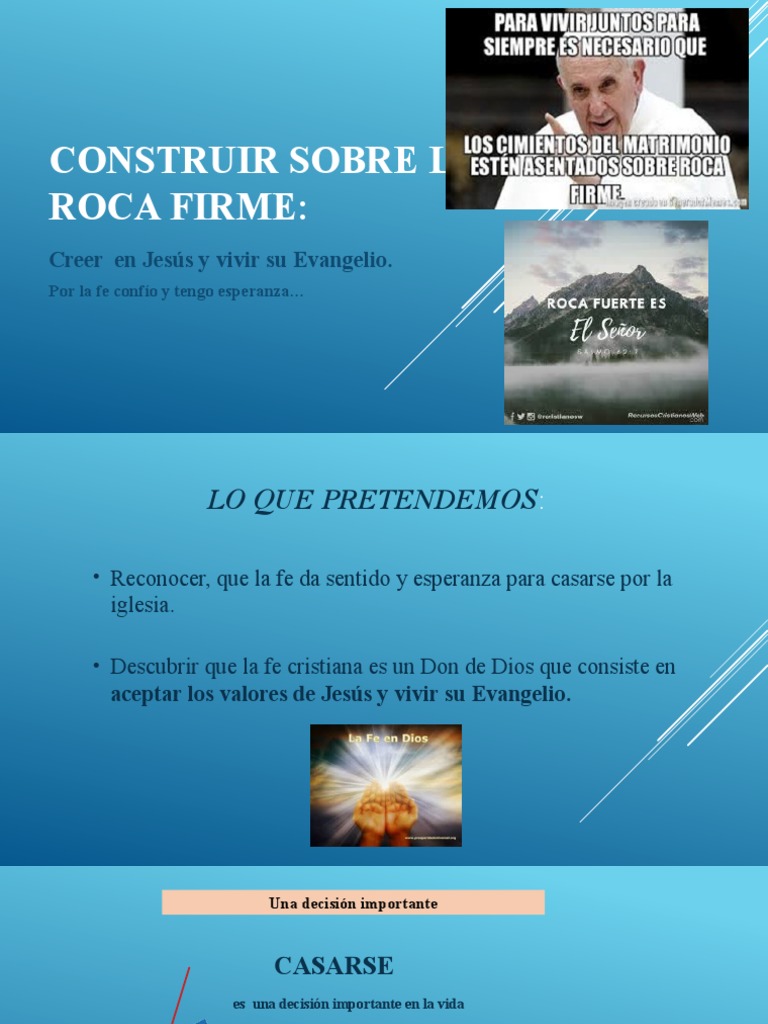Construir Sobre La Roca Firme | PDF | Fe | Jesús