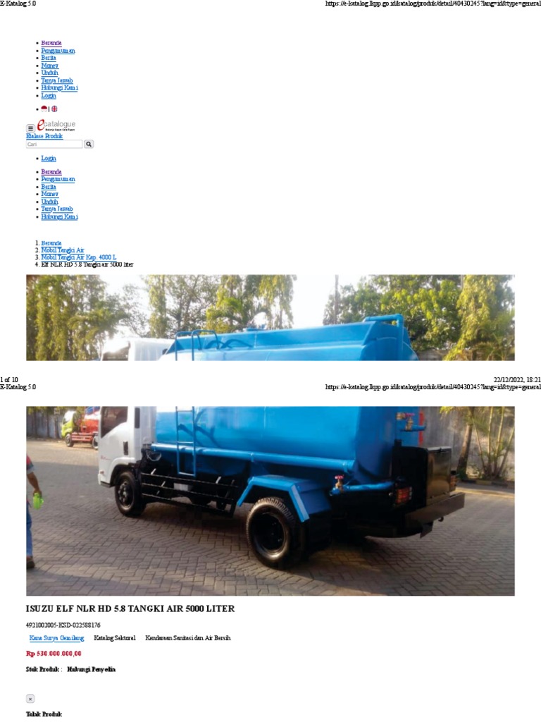 Truk Water Suply 5000L 2 | PDF