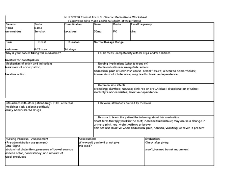 sennosides (Senokot) | Constipation | Gastroenterology