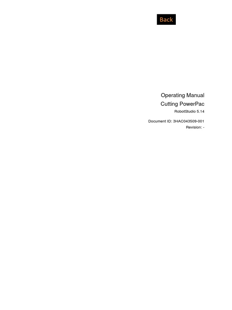 Cutting PowerPac Operating Manual 3HAC043509-001 | PDF | Software Engineering | Computer Science