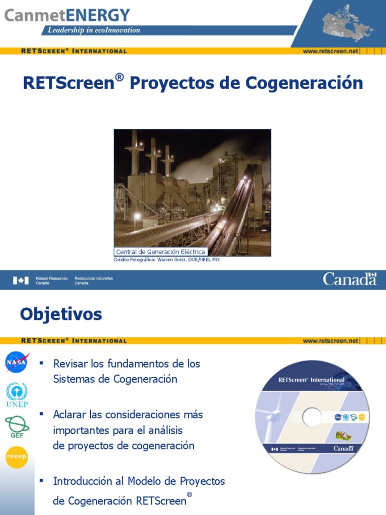 RETScreen Cogeneracion Es | PDF | Cogeneración | Central eléctrica