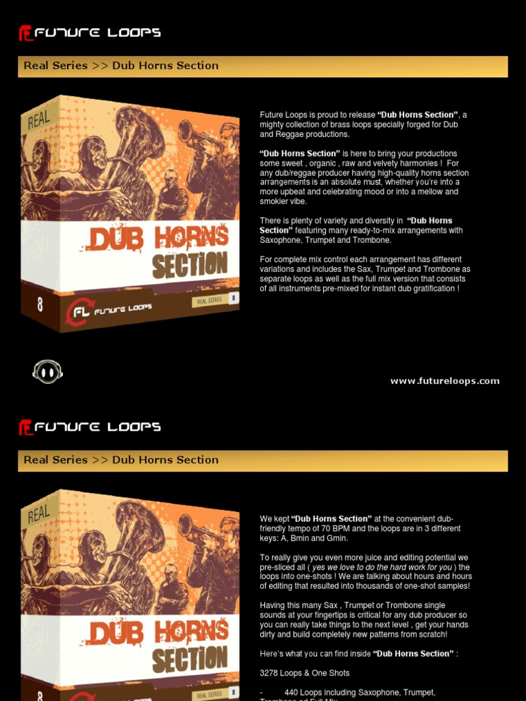 Dub Horns Section | PDF | Saxophone | Music Production