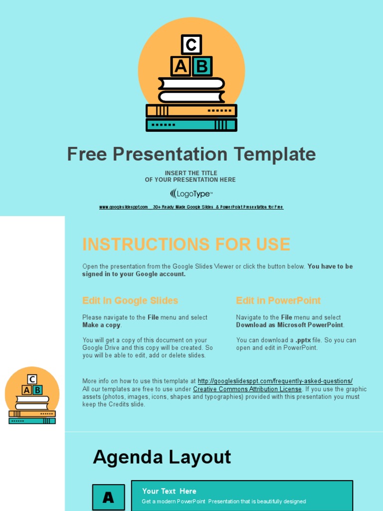 Alphabet Letter ABC Blocks On Books Google Slides Presentation | PDF ...