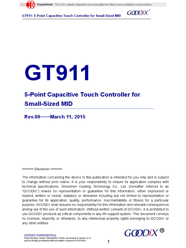 GT911 v.09 | PDF | Transmission Control Protocol | Electronic Engineering