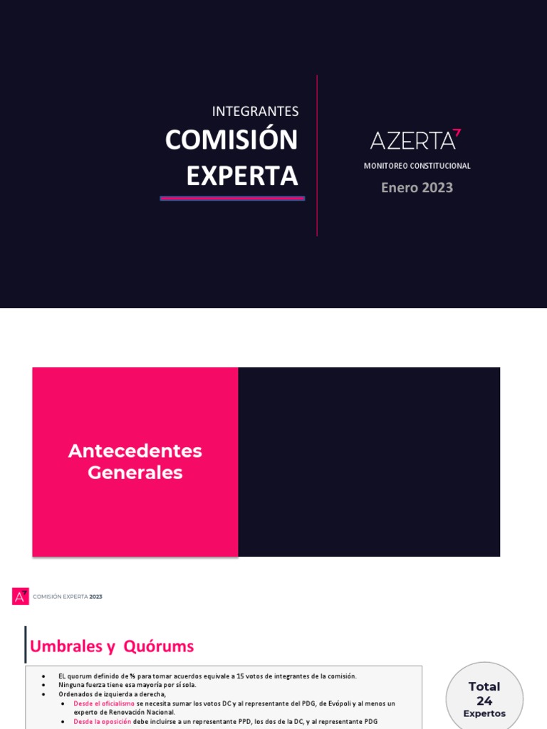 AAPP Azerta - Comisión de Expertos 2023 | PDF | Constitución | Chile