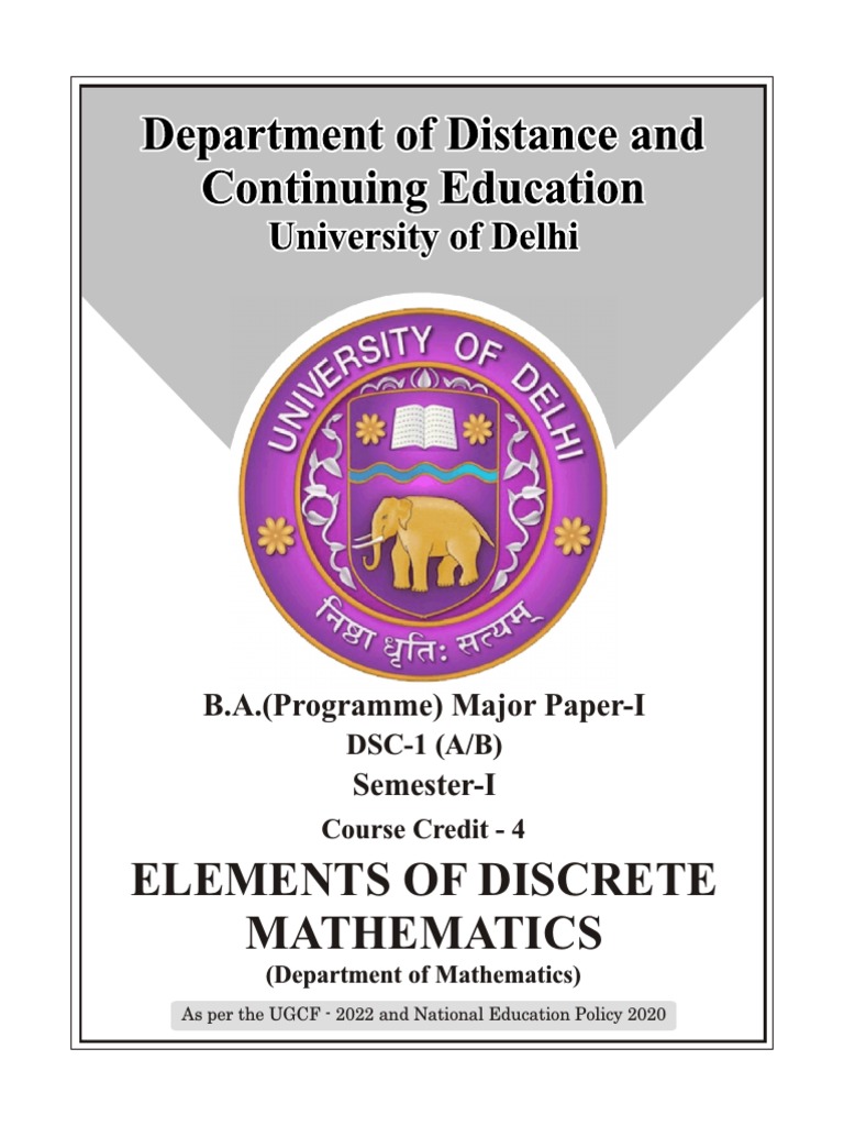 Elements Of Discrete Mathematics Pdf Set Mathematics Syntax Logic 7201
