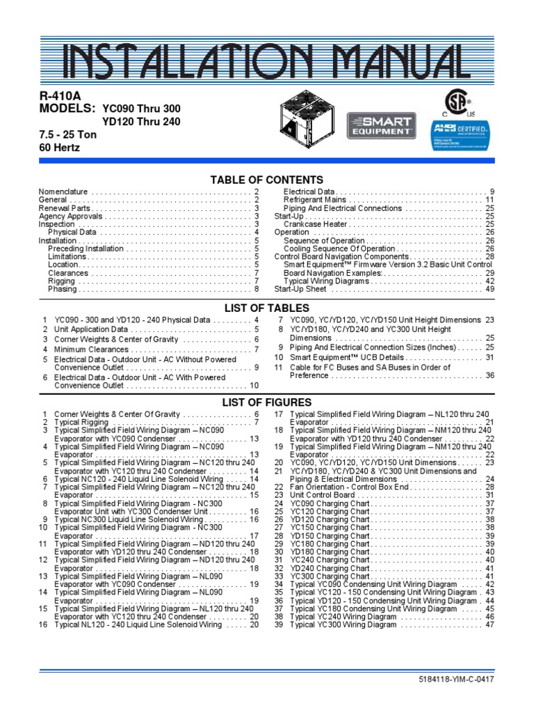 Installation Manual YC YD | PDF | Switch | Electrical Wiring