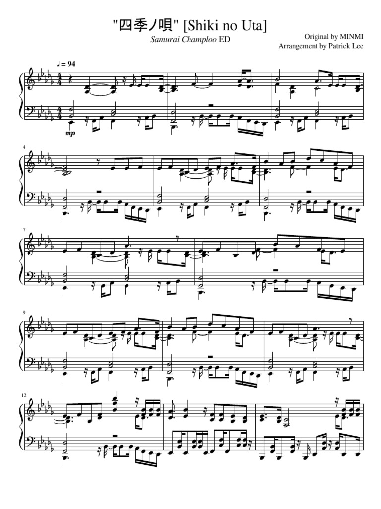 Shika No Uta Samurai Champloo Ed Pdf