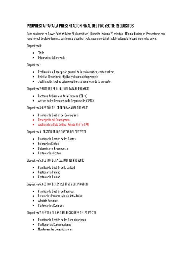 Gestión integral del proyecto: Presentación de los procesos y áreas ...
