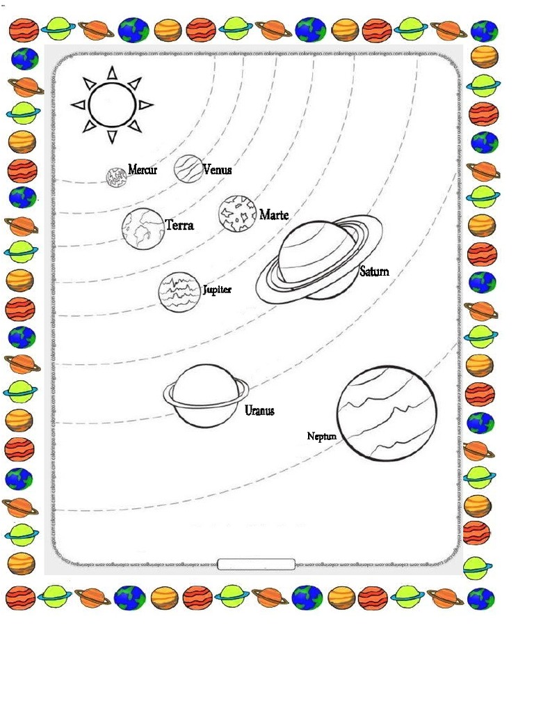 Sistemul Solar - Fisa | PDF