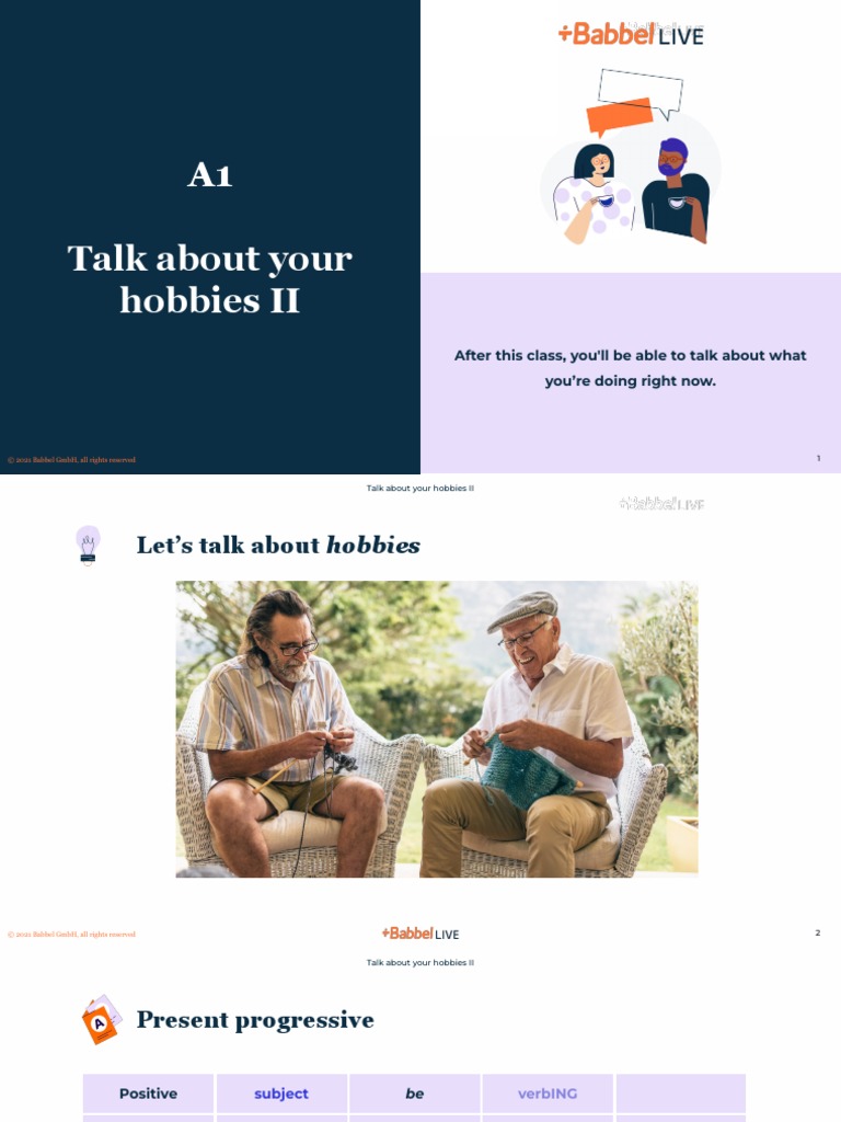 ENG - A1 - 31 Talk About Your Hobbies (2) (2) Rozmowa o Hobby | PDF ...