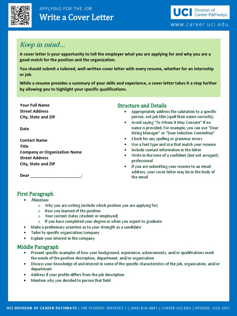 Tailoring Your Qualifications to the Role: A Cover Letter for an Entry-Level Management Trainee ...