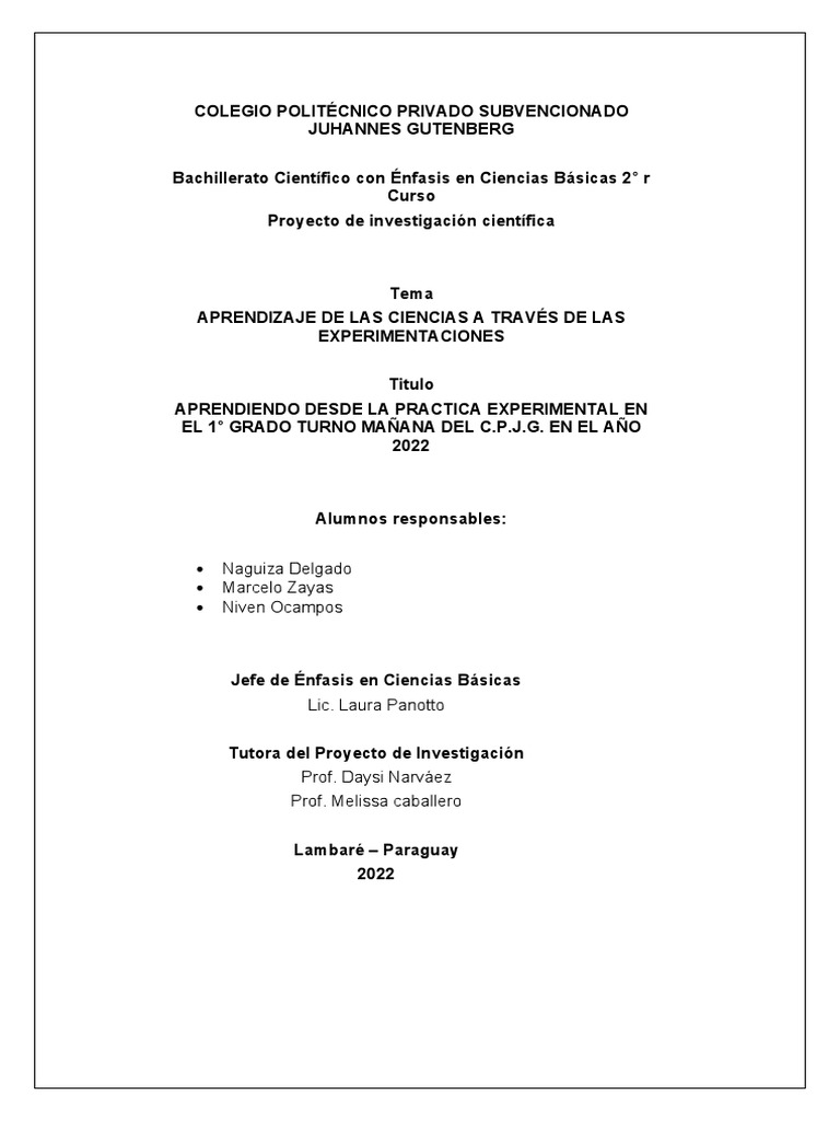 Ciencia Activa en Niños - Borrador. | PDF | Science | Aprendizaje
