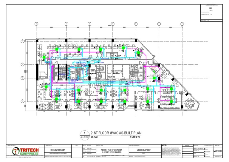 M-108B - 21ST Floor Mvac Plan | PDF | Design | Engineering