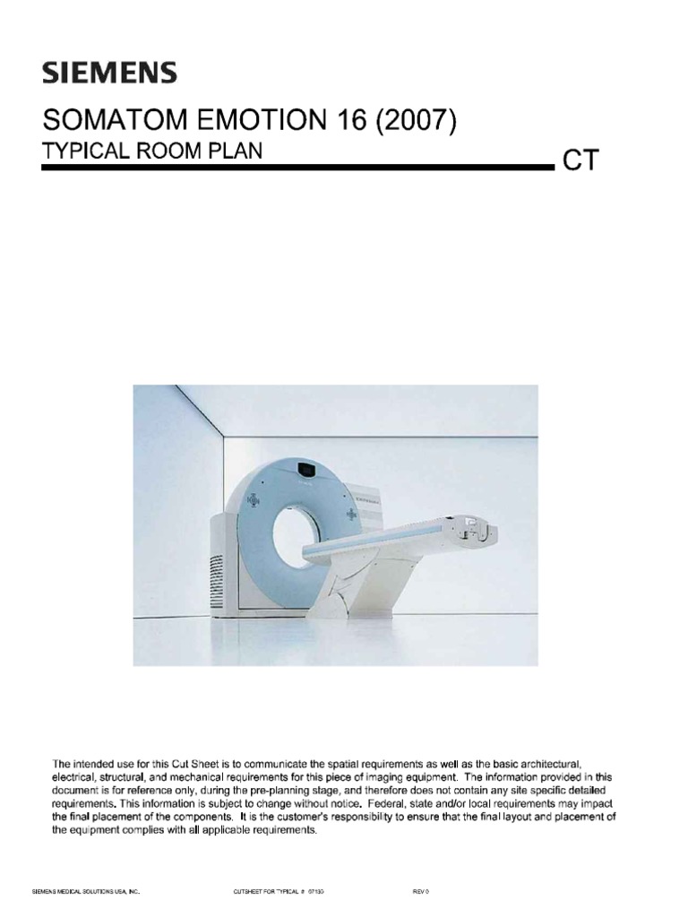 Somatom Emotion 16 Room Plan Modelo Nuevo | PDF