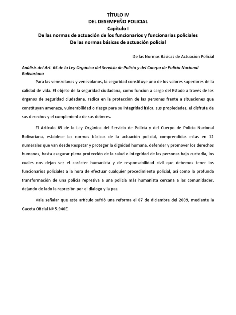 Análisis Del Art. 65 | PDF