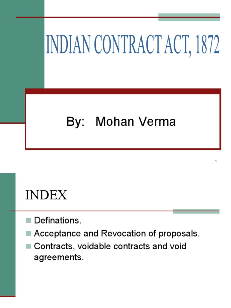 Contract Act 1872 | Download Free PDF | Private Law | Justice