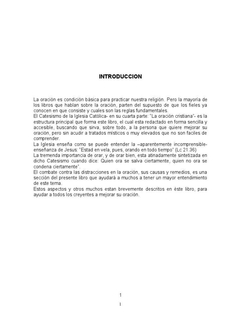 La Oración: Clave de la Vida Cristiana | PDF | Oración | Misa (liturgia)