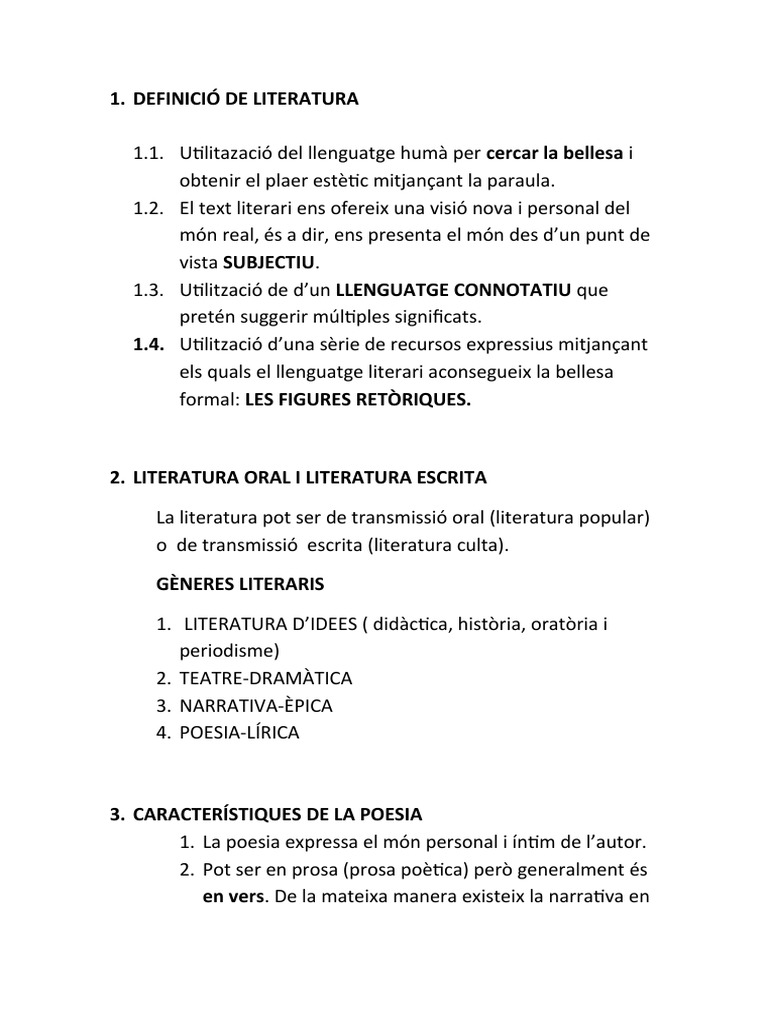 Esquema Tema 1 Lite Cat Batx | PDF