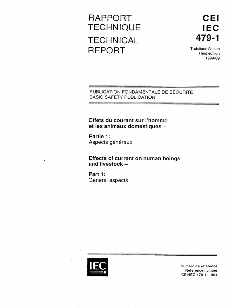 Iec 60479-1 1994 | PDF