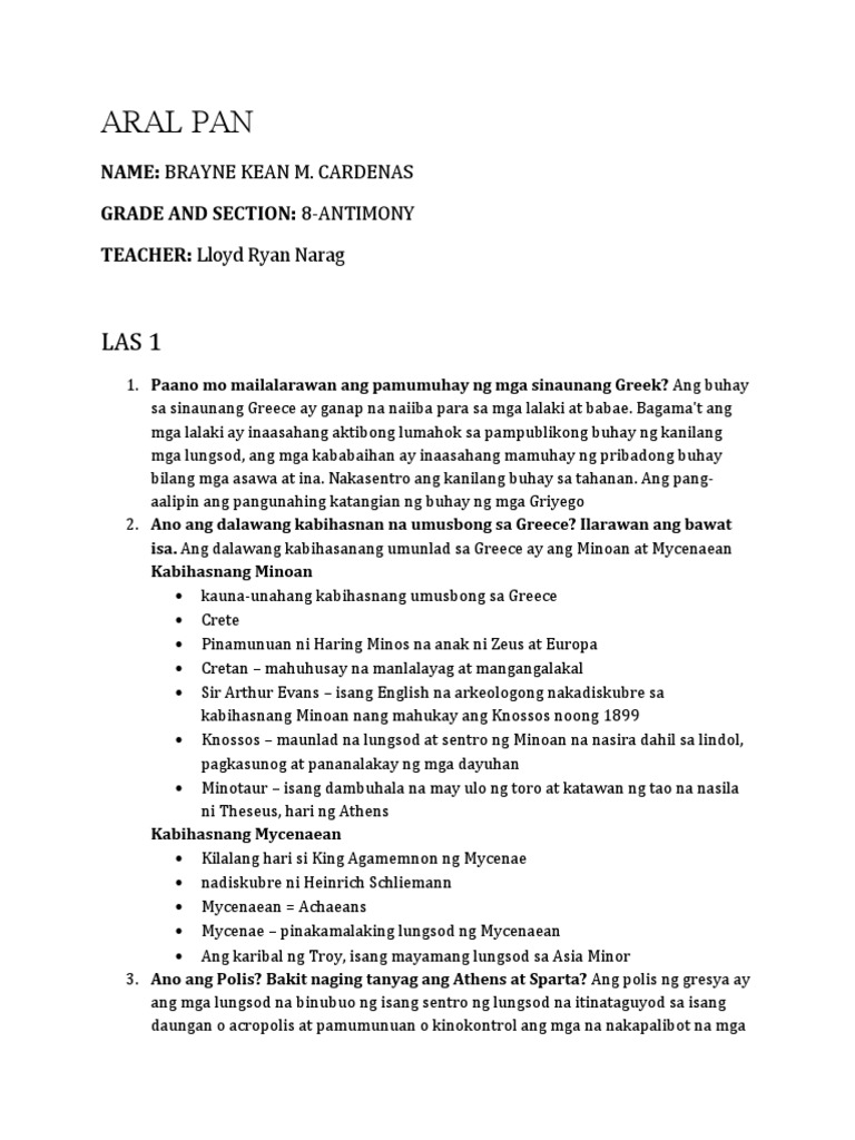 Aral Pan | PDF