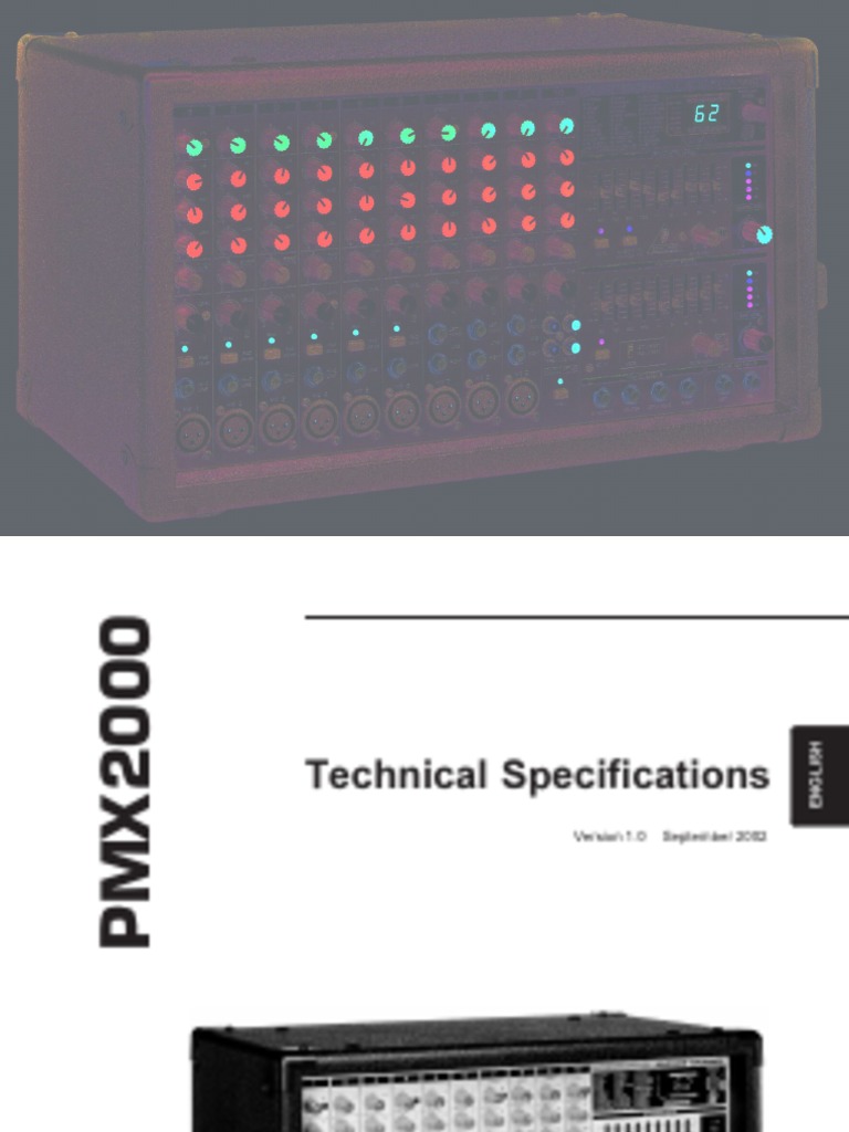 BEHRINGER Europower PMX2000 | PDF | Decibel | Microphone