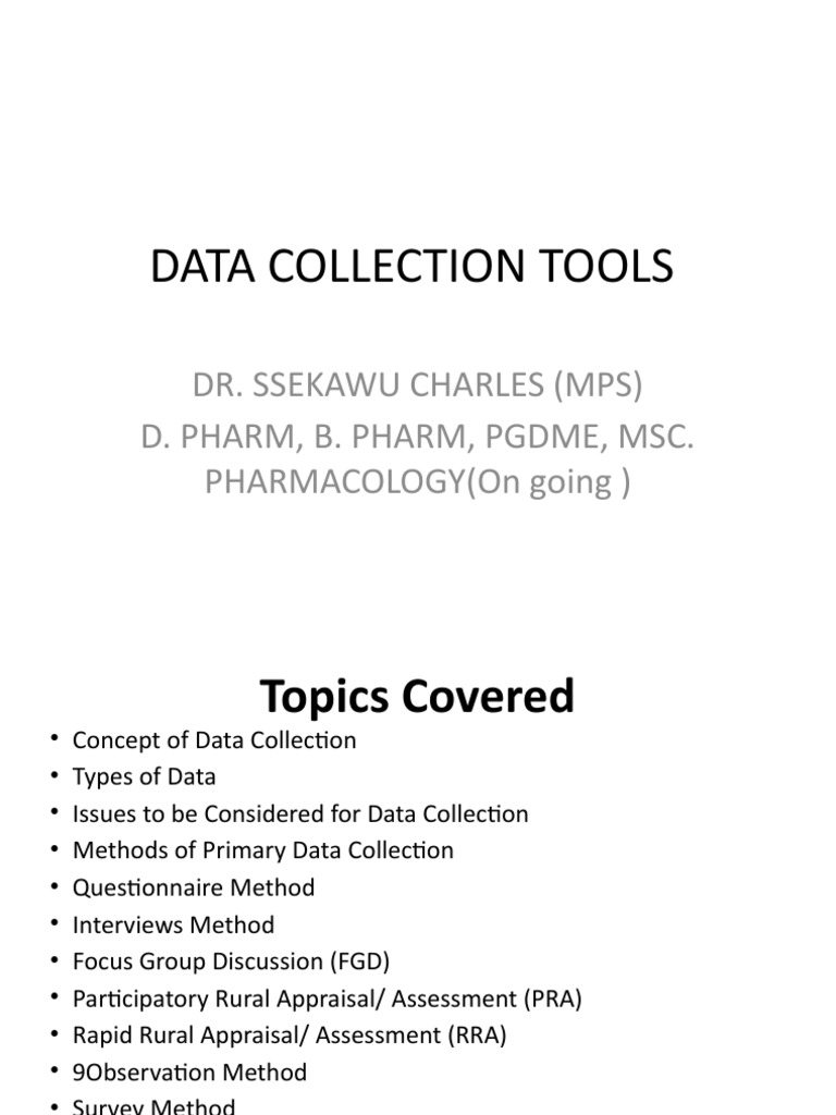 Data Collection Tools Pdf