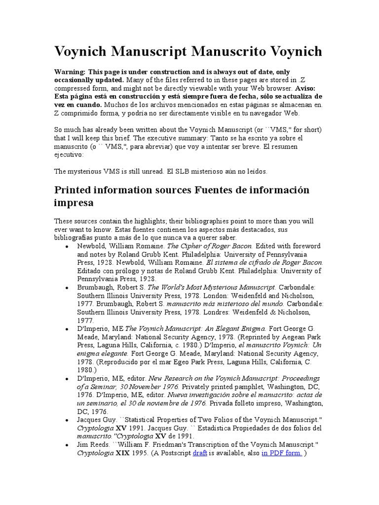 Manuscrito Voynich | PDF