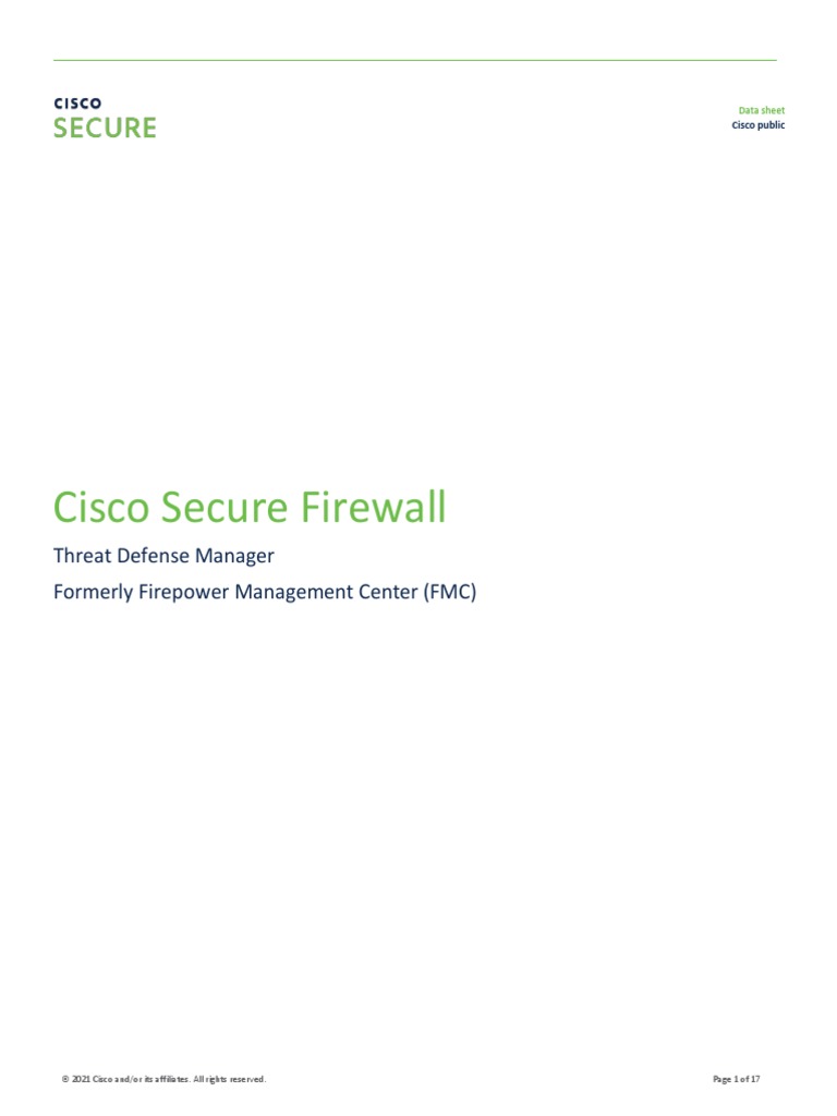 Firepower Management Center (FMC) | PDF | Security | Computer Security