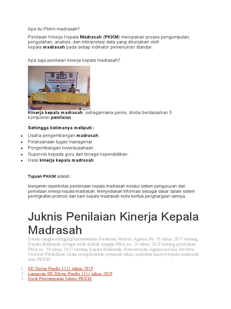 Apa Itu PKKM Madrasah | PDF