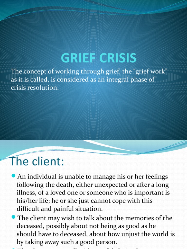 Grief Crisis 1 Pdf Grief Cognitive Science