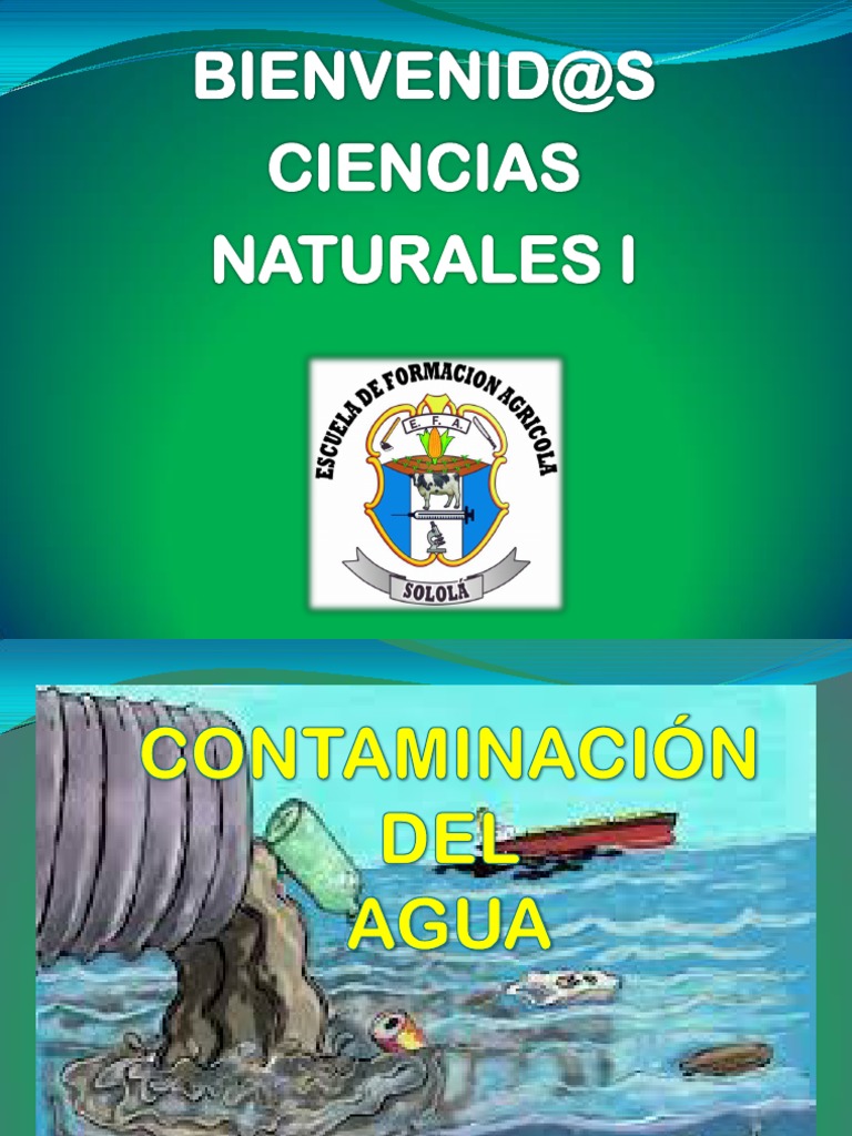 Ciencias Naturales I Contaminación Del Agua | PDF | Agua | Contaminación