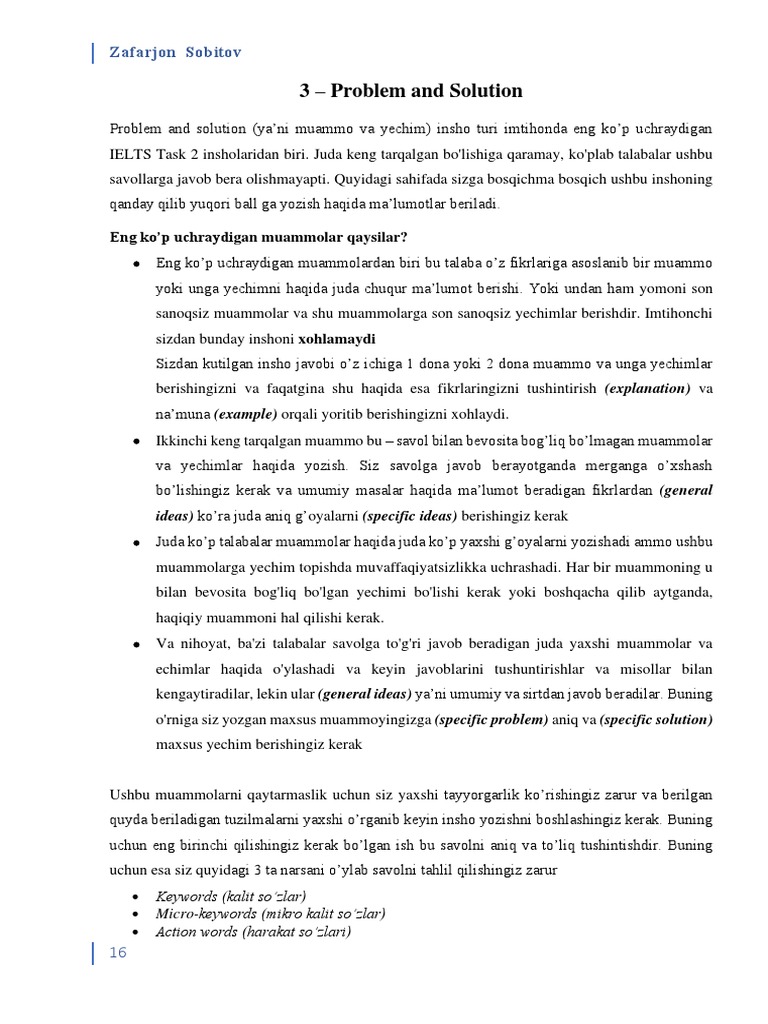 Problem and Solution @zafar - Sobitov | PDF