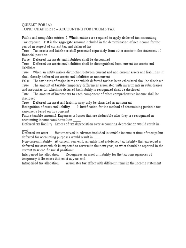 Quizlet For Ia2 | PDF | Business | Finance & Money Management
