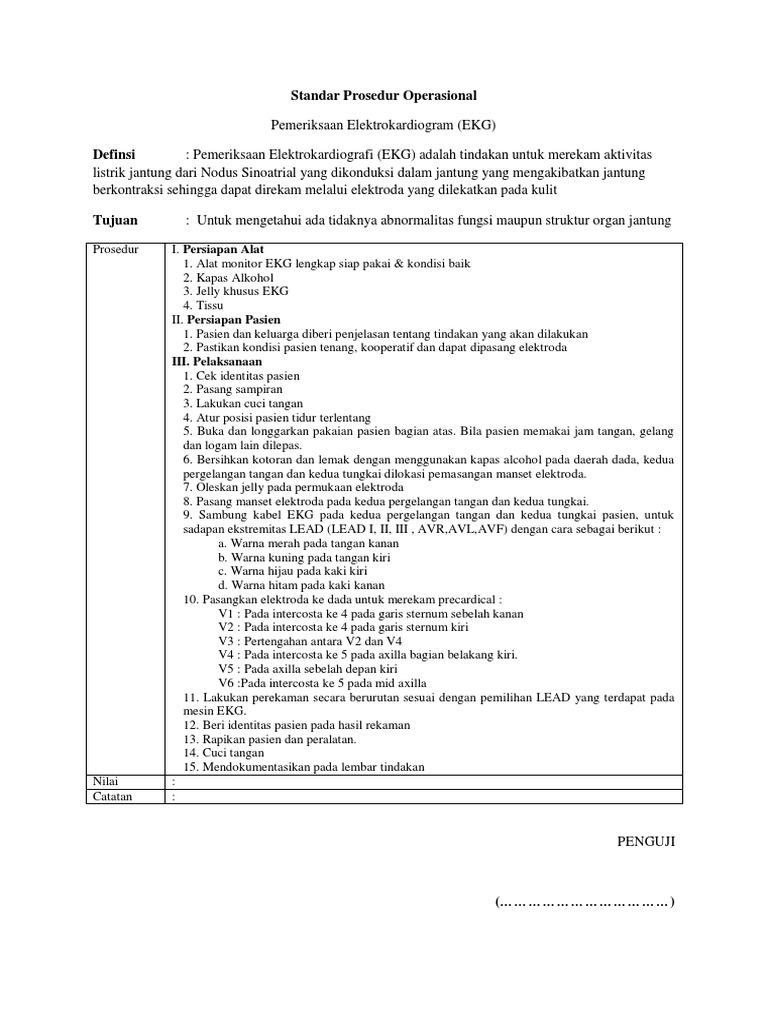 Standar Prosedur Operasional | PDF