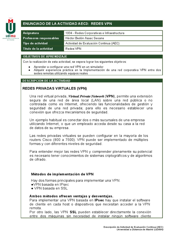 Rci Aec3 VPN - 2022 | PDF | Red privada virtual | Enrutador (Computación)