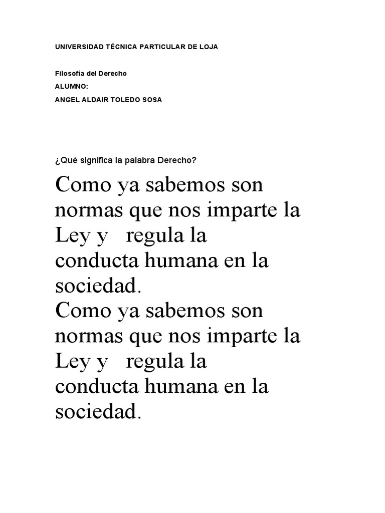 Qué Significa La Palabra Derecho | PDF | Palabra | Justicia
