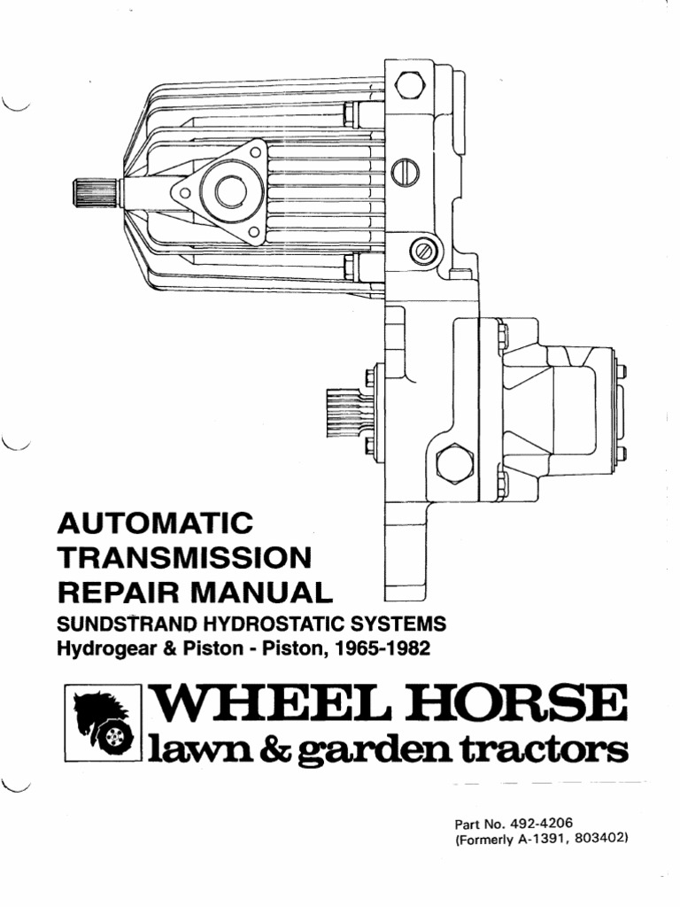 Sunstrand Hydro Service Manual | PDF | Automatic Transmission ...