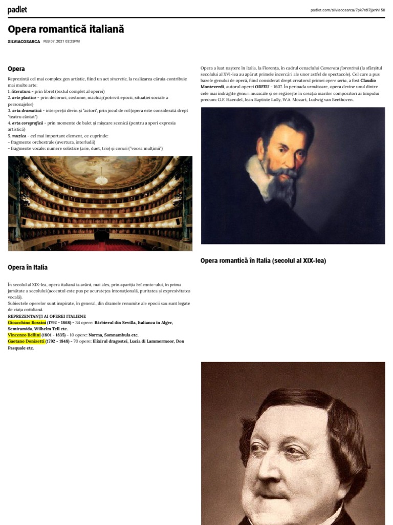 Opera Romantica Italiană | PDF