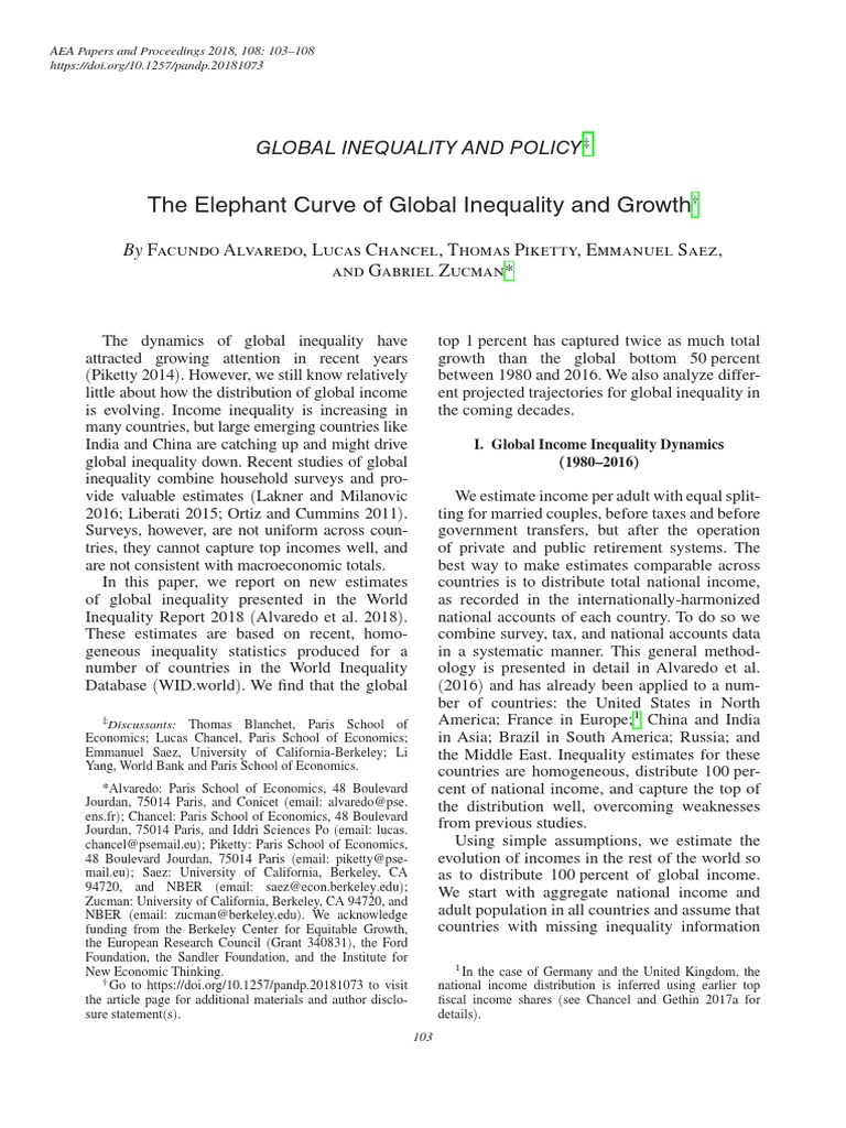 The Elephant Curve | PDF | Economic Inequality | Discrimination & Race ...