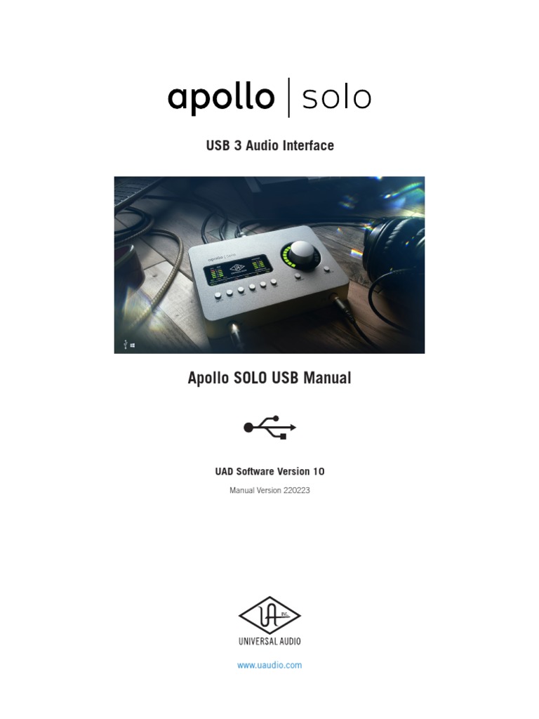 Apollo Solo USB Manual 1 | PDF | Usb | Sound