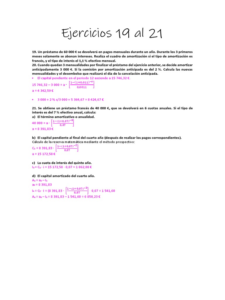 Ejercicios 19 Al 21 | PDF