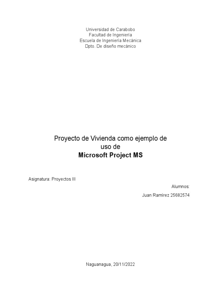 Proyecto Ejemplo | PDF