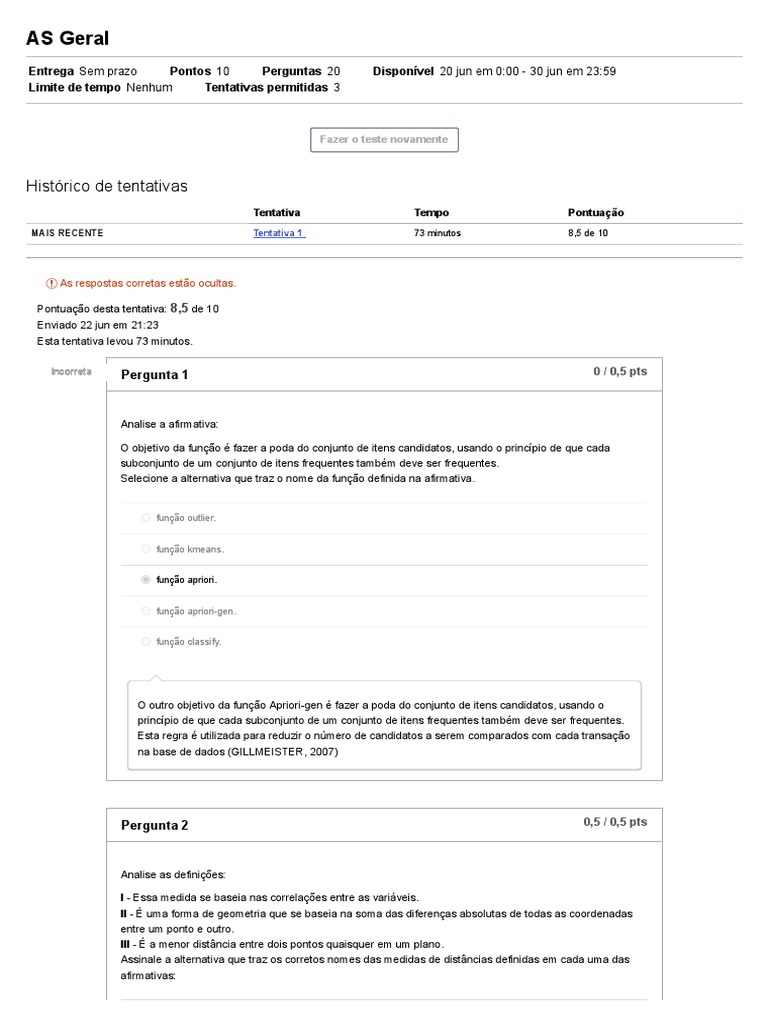 As Geral - Algoritmos para Análise de Dados | PDF | Ponto fora da curva | Análise de cluster