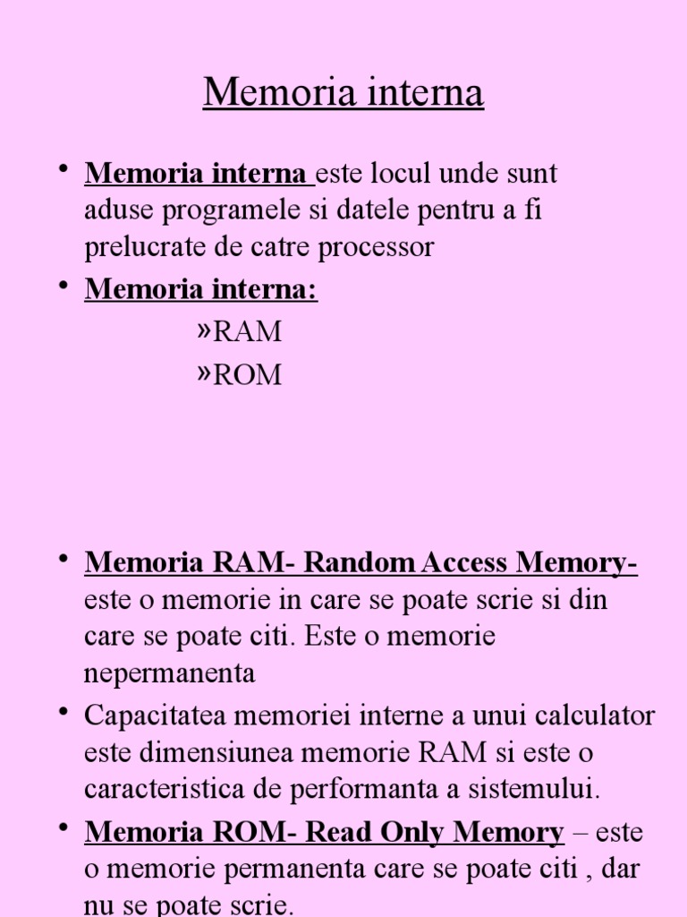 Memoria Interna Si Externa | PDF