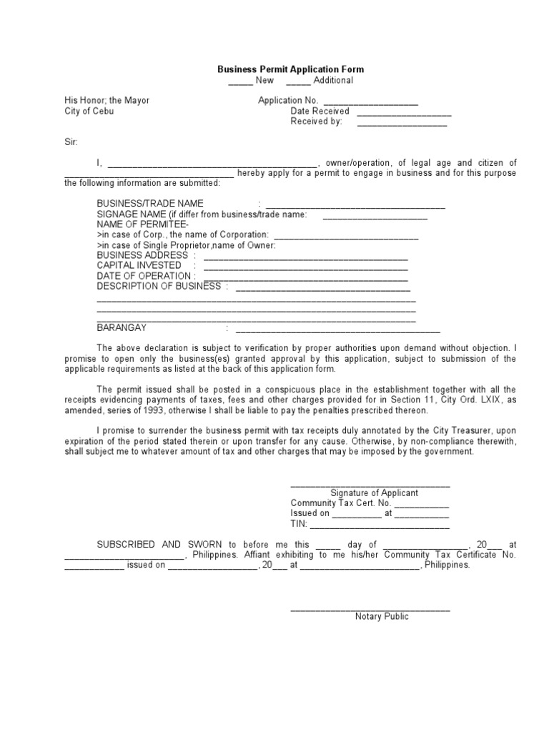 Business Permit | PDF | Lease | Sole Proprietorship