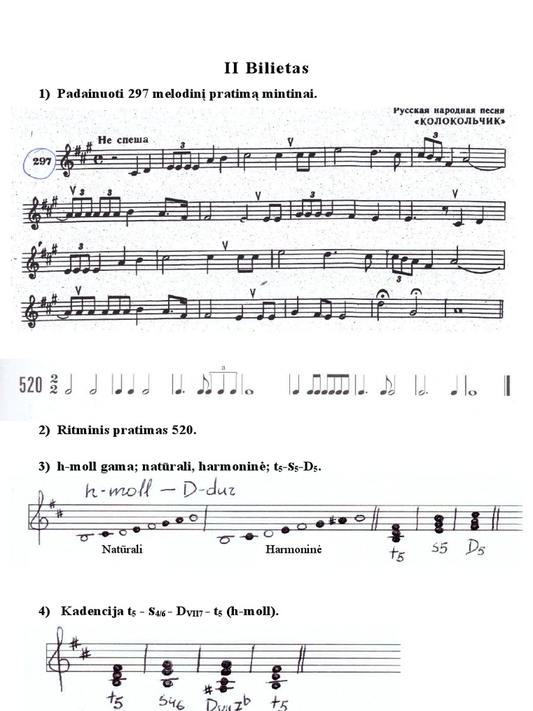 II Bilietas | PDF